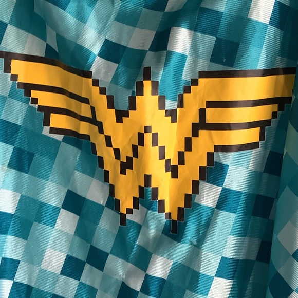 Six Flags | Accessories | Pixelated Blue Hero Cape For Kids | Poshmark